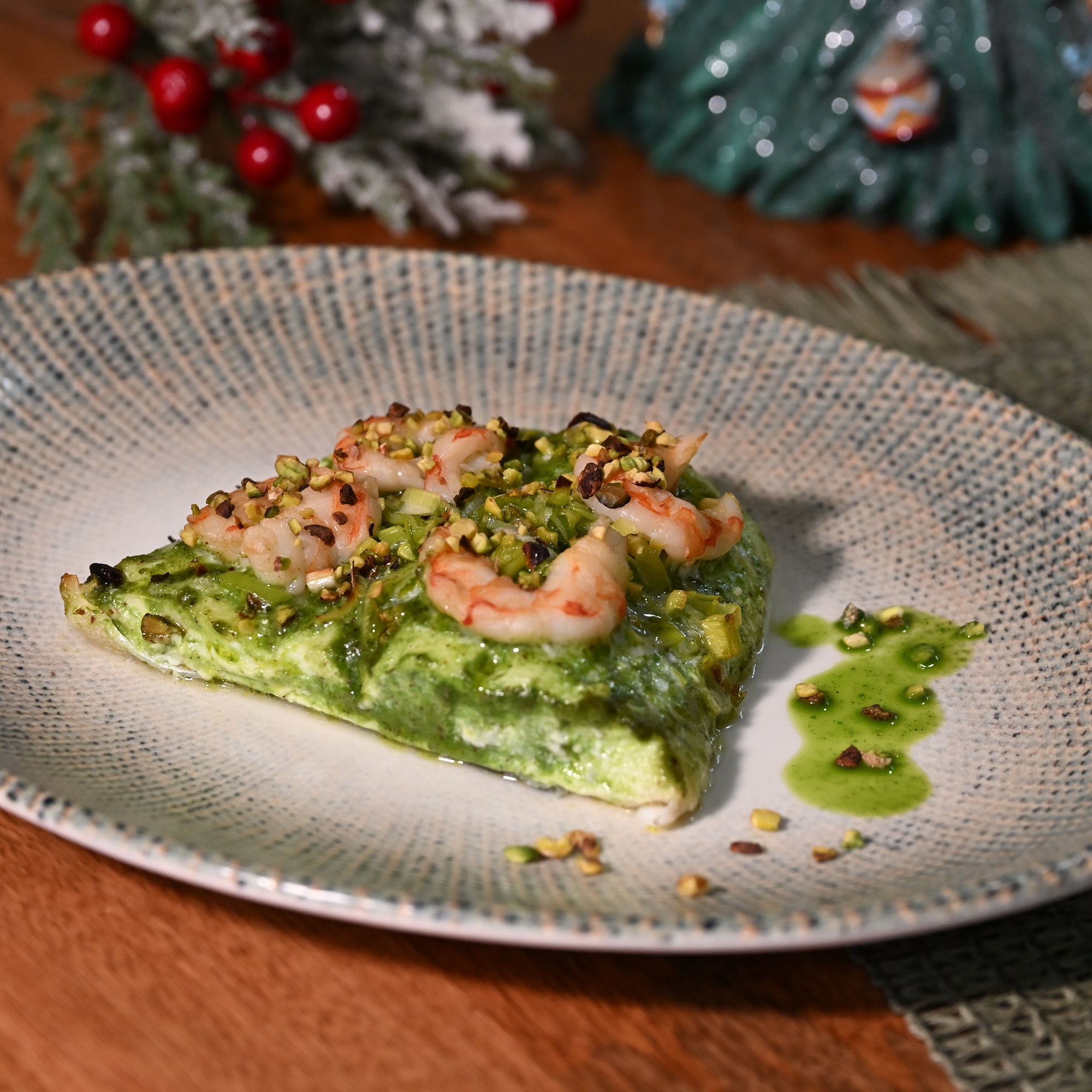 Cod Pesto and Prawn - Bottarga